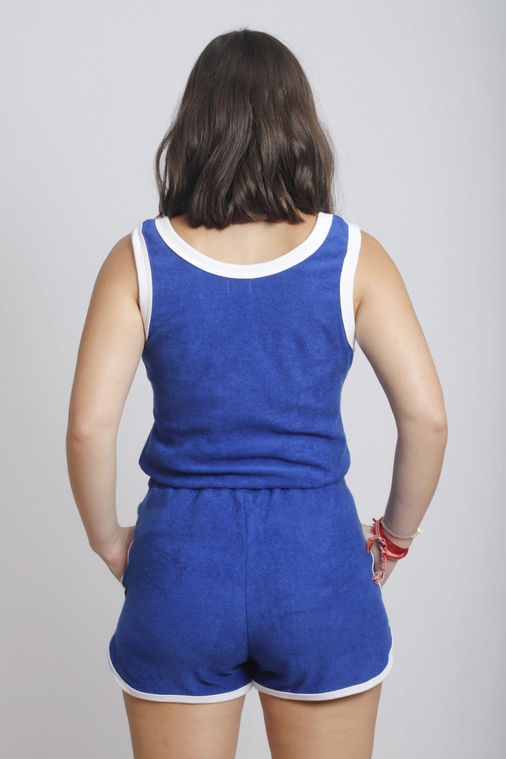 Short Adulto Atoalhado Azul