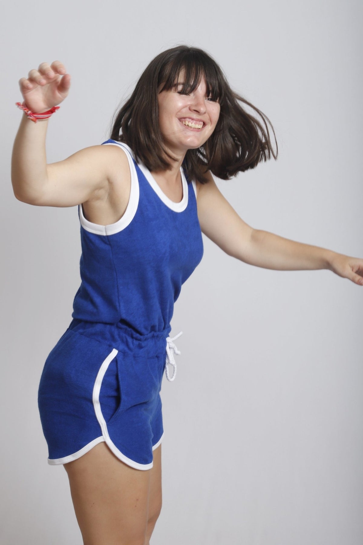 Short Adulto Atoalhado Azul